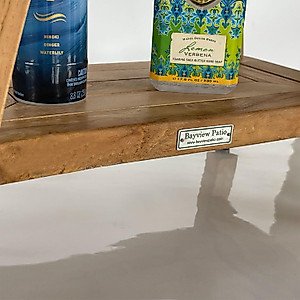 Indonesian Teak Shower Bench with Shelf 18 Inch Stool | Teak Wood Shower Stool & Spa| Waterproof Shower Bench for Indoor and Outdoor Use| Bathroom Stools for Adults Sitting