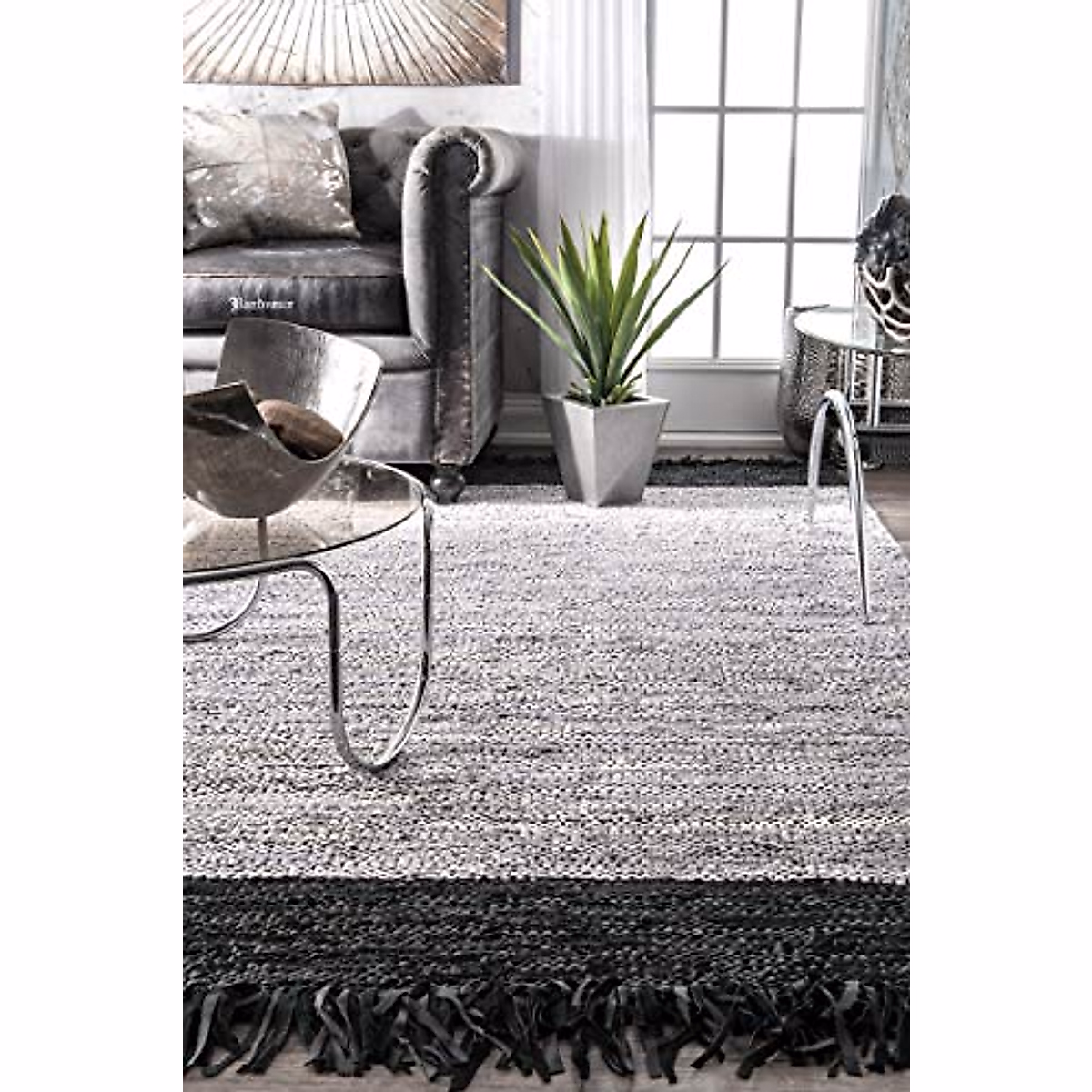 nuLOOM Hayworth Contemporary Runner Rug, 2' 6" x 8', Silver