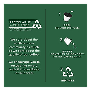 Tim Hortons Decaf, Medium Roast Coffee, Single-Serve K-Cup Pods Compatible with Keurig Brewers, 12 Count (Pack of 6), Red