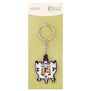 Desert Cactus Sigma Gamma Rho Keychain PVC Material Decorative Keychain Sigma (PVC Keychain - Crest)