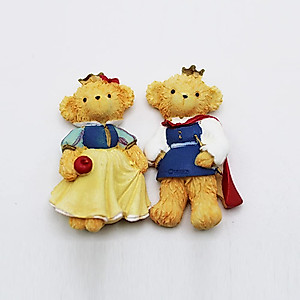 Fridge Stickers Resin Teddy Bear Decoration for Crafts, Refrigerator, Office Whiteboard