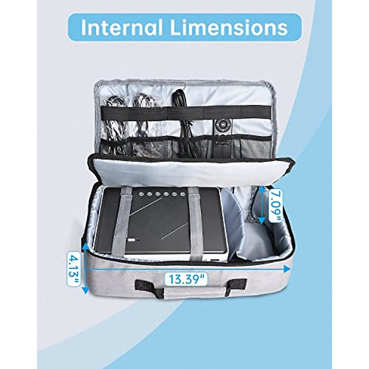 HISION Projector Bag Mini Projector Case Portable Case for Mini Projector and Accessories