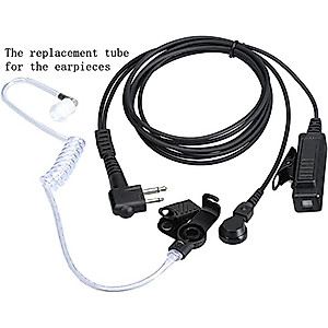 KCTIN Replacement Acoustic Coil Tube for Motorola Baofeng Kenwood Walkie Talkie Earpieces and Two Way Radios Headset (10 Packs)