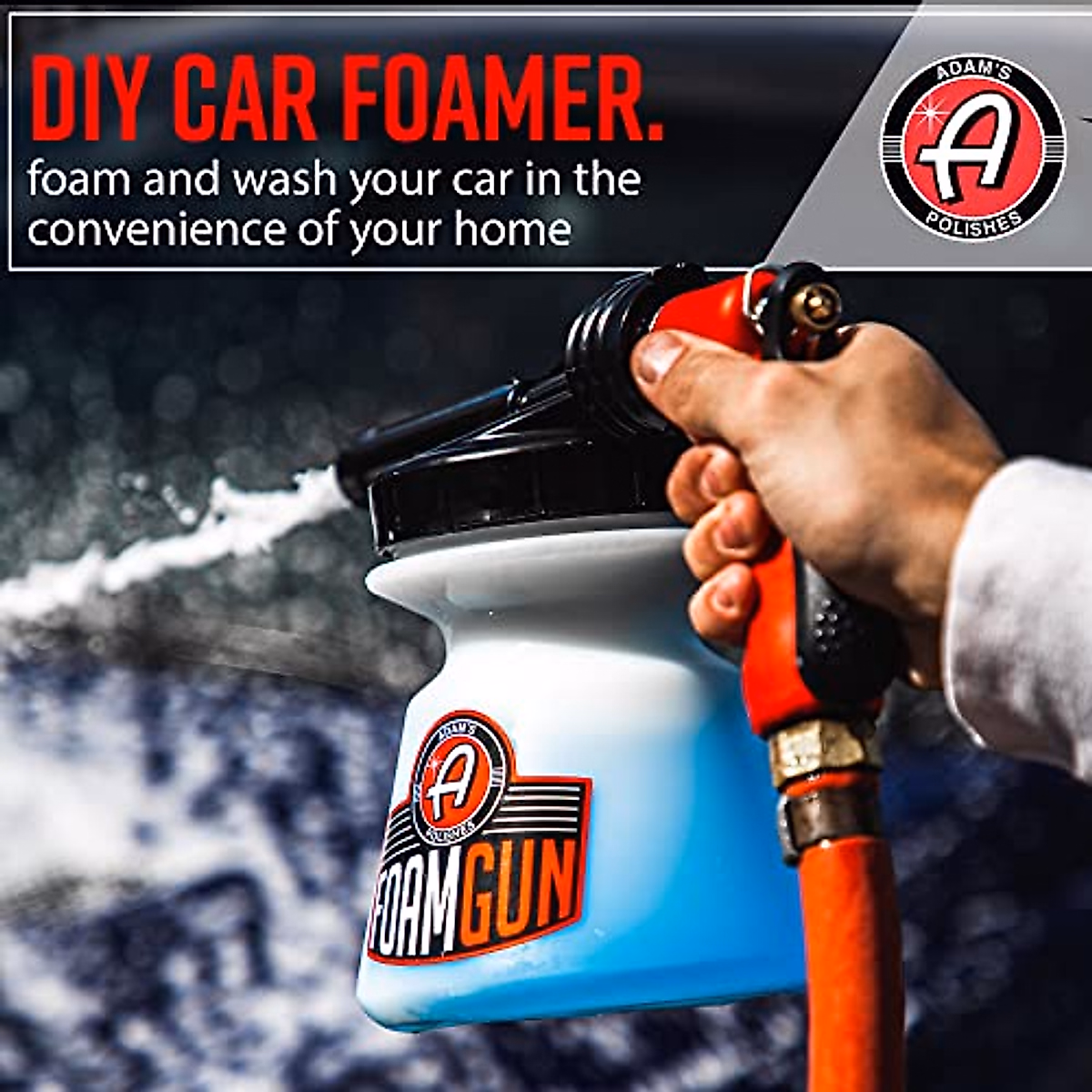 Adam's Polishes Standard Foam Gun - Car Wash & Car Cleaning Auto Detailing Tool Supplies | Car Wash Kit Soap Shampoo & Garden Hose for Thick Suds | No Pressure Washer Required | Car Detailing to