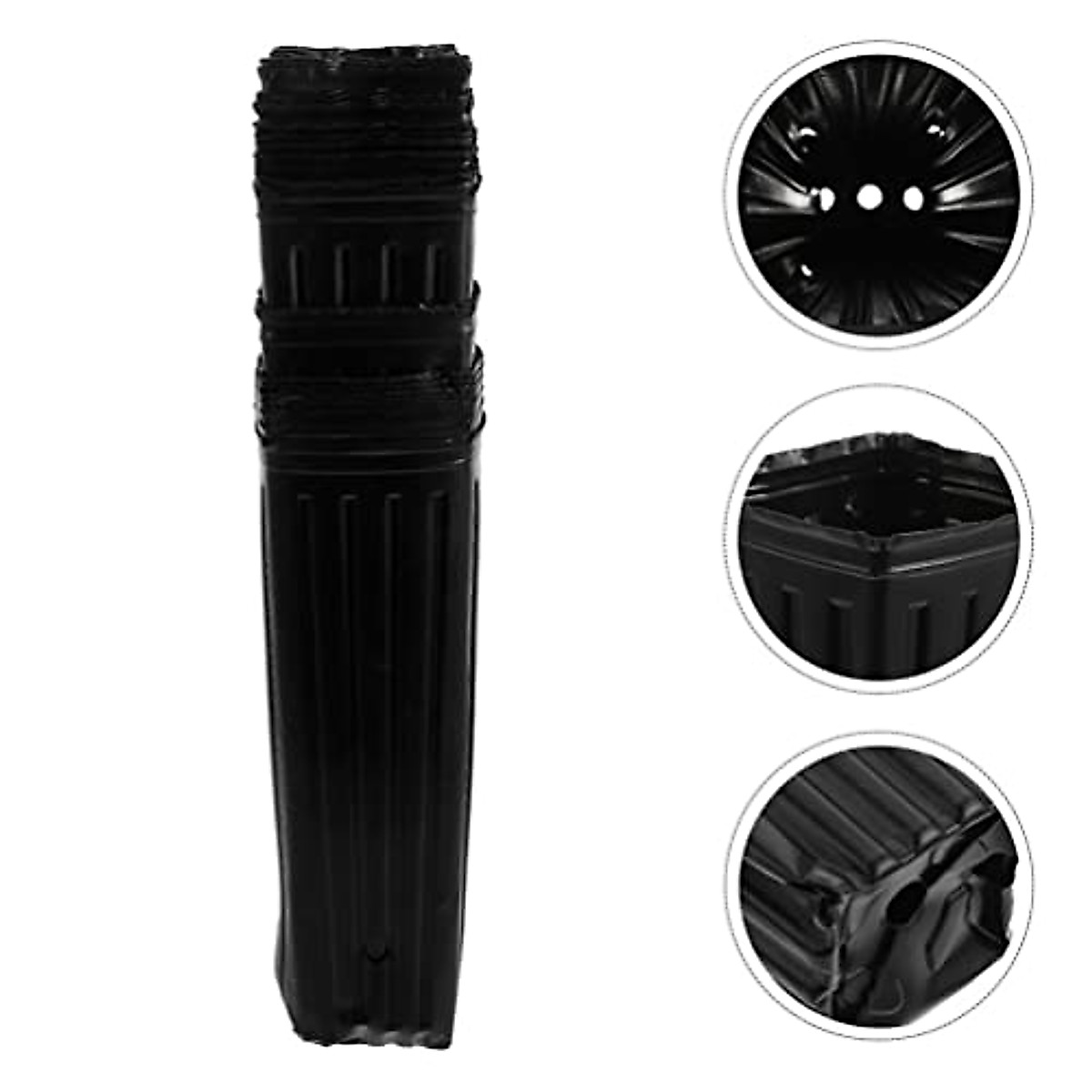 HANABASS Tall Seedling Flower Plant Container Starting Pots Plastic Plant Nursery Pots 30Pcs Succulent Planter Flower Pots Plants Bonsai Holder with Drainage Holes Flower Container