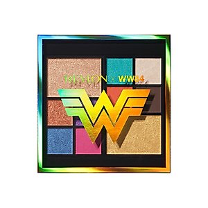 REVLON x WW84 The Wonder Woman Face & Eyeshadow Palette, 10 Bold Blendable Colors, Matte, Metallic and Pearl Finishes, 0.37 oz (7255254001)