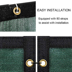 Sunnyglade 6 feet x 50 feet Privacy Screen Fence Heavy Duty Fencing Mesh Shade Net Cover for Wall Garden Yard Backyard (6 ft X 50 ft, Green)