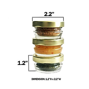 Caviar Line Small Mini Glass Jars With Tin Lids - 24 pcs x 1 oz / 28 g – All Purpose Empty Storage Jars