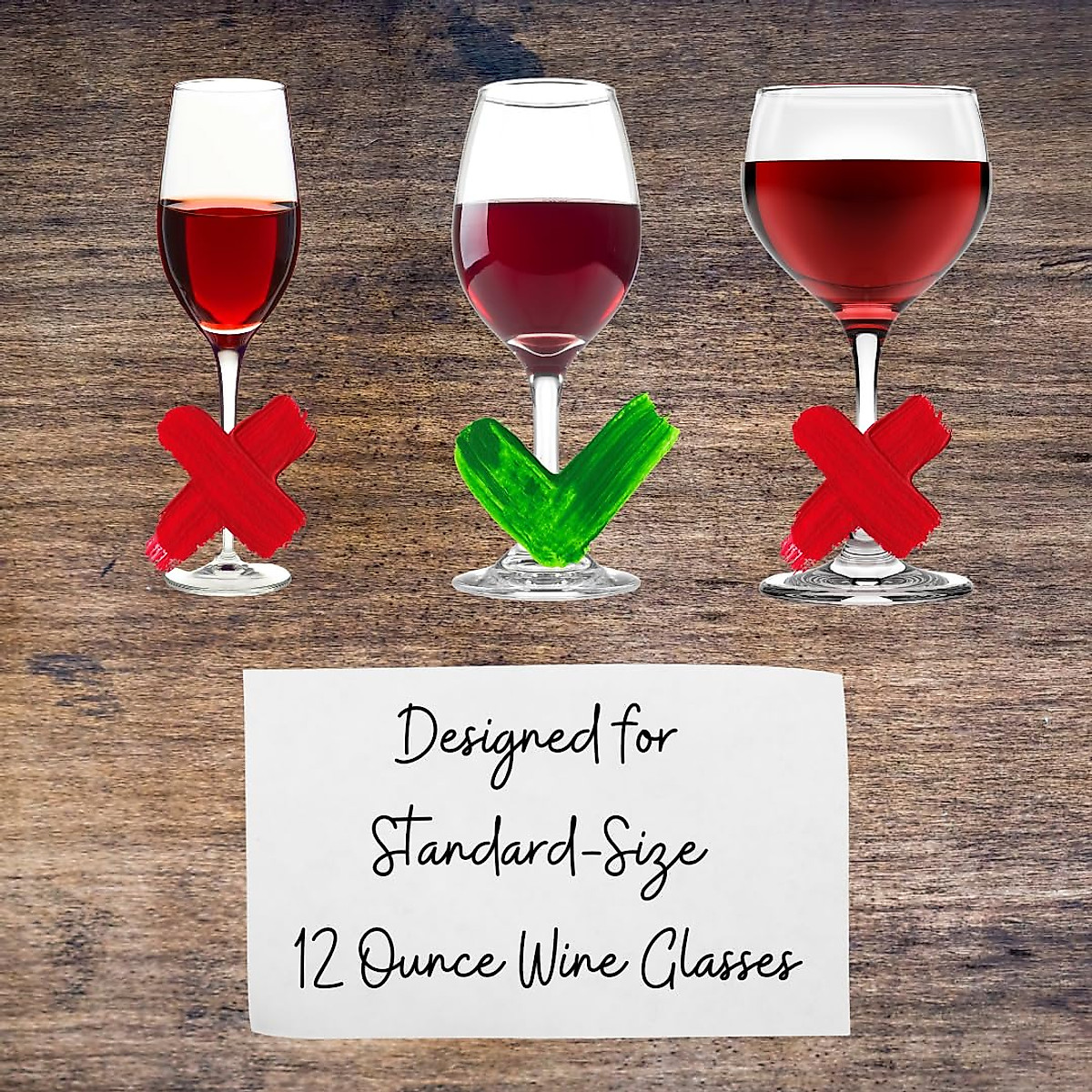 TahoeBay Blank Wine Glass Sleeves (6-Pack) Neoprene Insulator Ornaments for Sublimation, Infusible Ink, Heat Transfer Vinyl Drink Identification 12oz Wine Glass Accessories