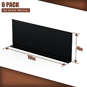 BJADE'S Gutter Valley Splash Guard,4 Pcs Aluminum Roof Valley Splash Shield Gutter Guard.for Straight,Flat Roofs,Corner,10 inch Each,Black