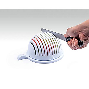 Innovative Living Salad Cutter Bowl, Upgraded Easy Salad Maker, Fast Fruit Vegetable Chopper for Fresh Veggies