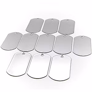 Killer’s Instinct Outdoors 100 Shiny Stainless Steel Military spec Dog Tags - Blank