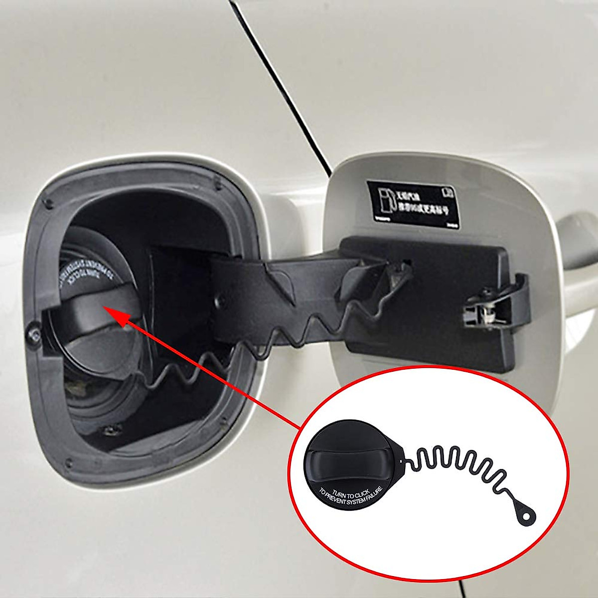 Fuel Tank Filler Cap,Gas Cap Compatible with 2004-2009 Volvo S60, 2011-2018 Volvo S60, 2007-2015 Volvo S80, 2010-2017 Volvo XC60, 2008-2016 Volvo XC70, 2003-2010 Volvo V70, And More，Replace 31392044