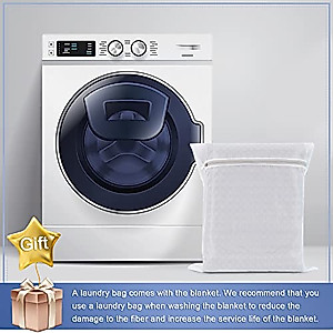 PHF Cooling Waffle Blanket, Queen Size, Lightweight 60% Rayon Derived from Bamboo & 40% Cotton, Breathable for Hot Sleepers, Ultra Soft and Luxury, 90"x90", Grey