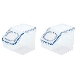 LocknLock Easy Essentials Food Lids (Flip-top) / Pantry Storage Containers, BPA Free, Top-10 Cup-for Snacks, Clear (Pack of 2)
