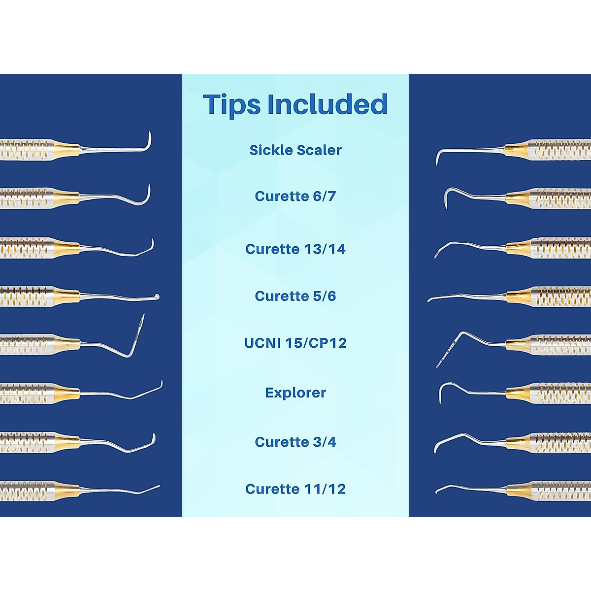 ARTMAN INSTRUMENTS Dental Hygienist Tool Kit (10 PCs) – Includes Mirror, Probe, Tweezer, Scalers, Pocket Probe, Curettes – Prophylaxis Teeth Cleaning Set, Autoclavable, with Sterilization Cassette