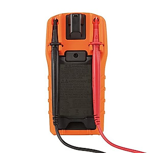 Klein Tools MM400 Multimeter, Digital Auto Ranging, AC/DC Voltage, Current, Capacitance, Frequency, Duty-Cycle, Diode, Continuity, Temp 600V,Orange