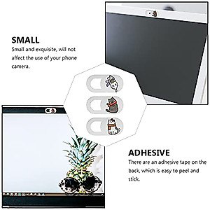 SOLUSTRE Laptop Stickers 3pcs Webcam Cover Slide Camera Cover Cat Pattern Privacy Cover for Laptop Tablet Smartphone Notebook Webcam Computer Camera Phone Cover Style 1 Laptop Camera Cover Slide