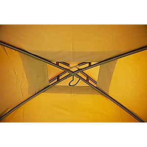 Grezone Outdoor Grill Gazebo Tent Barbeque Grill Canopy for Outdoor Patio Backyard Grill Shelter Hardtop BBQ Black / L93 x W62 x H98 Inch