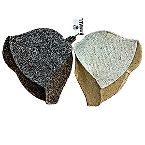 Sauna hat 2pcs, Russian Bath hat, Hat for Sauna, Sauna hat for Men, Sauna hat for Women, Wool 100%, Russian Sauna hat, Bath Accessories for Sauna on The Street Steam Room Made in Ukraine Grey, White