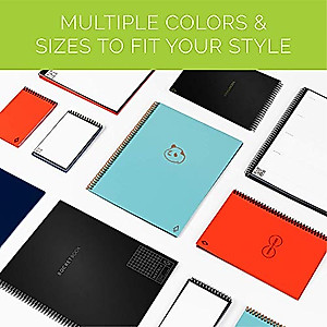 Rocketbook Matrix Graph Notebook - Eco-Friendly Reusable Notebook with 1 Pilot Frixion Pen & 1 Microfiber Cloth Included - Dark Blue, Letter Size (8.5" x11") (MTX-L-K-CDF)