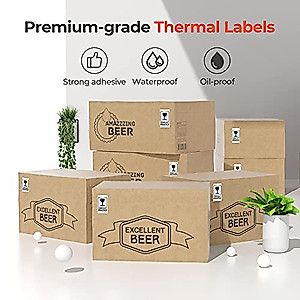 MUNBYN Pink Label Printer, Shipping Label Printer for Shipping Packages & Small Business, 2.25 Inch x 1.25 Inch Direct Thermal Labels