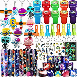 62 Pcs Outer Space Themed Party Favors for Kids, Birthday Gift Party Supplies for Boys Girls, Classroom Prizes, Treasure Box Toys, Pinata Stuffers Goodie Bags Filler, Carnival Prizes