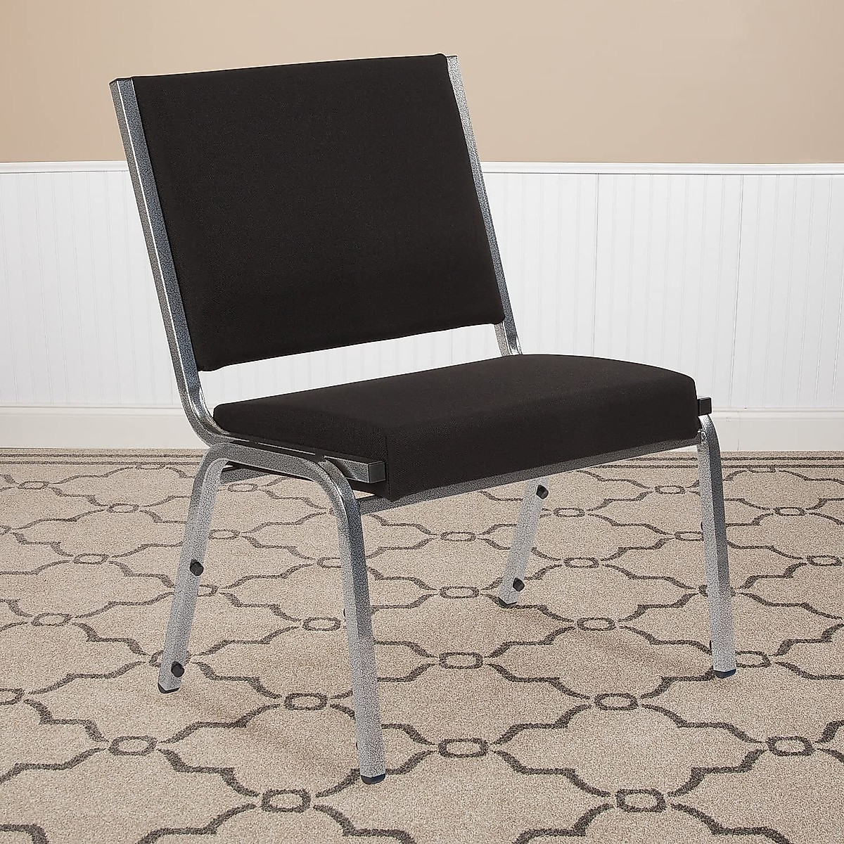 Flash Furniture Bariatric Chairs, 1 Pack, Black Fabric