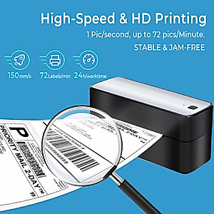 USB 4x6 Thermal Label Printer - Shipping Label Printer, Label Printer for Shipping Packages, Label Printer for Small Business, Thermal Printer, Compatible with USPS, Shopify, Amazon, Etsy, Ebay