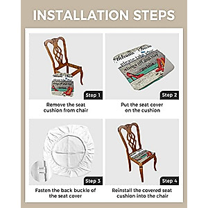 Chair Covers for Dining Room Set of 2, Removable Washable Office Chair Cover, Red High Heel Shoes on Colorful Wood Grain Background Chair Cushion Covers for Bar Stool Kitchen 13.4"-18"