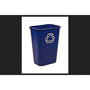 Rubbermaid Deskside Recycling Wastebasket 41 Qt Blue
