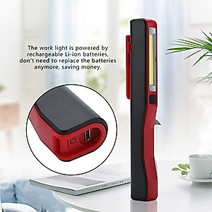 mumisuto LED Tactical Small Flashlight, Adjustable Brightness, Pen Flashlight Rechargeable LED Flashlight Pocket Light Work Light with Magnetic Rotating Clip for Hiking, Everyday Use(Red)