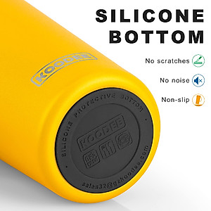 koodee Coffee Mug with Handle- 24 oz Insulated Coffee Travel Mug With Handle-Stainless Steel Vacuum Camping Mug Coffee Tumbler（Wine Red）