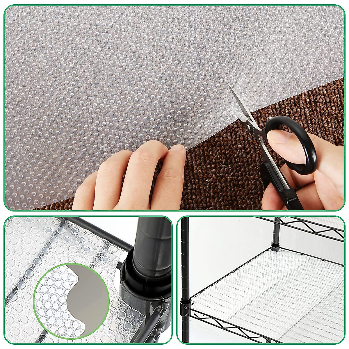 8 Rolls Wire Shelves Liners 12x 59 Inch Thicken Wire Shelf Liner for Kitchen Cabinets Waterproof Non-Slip Refrigerator Mats for Metal Shelving Drawer Liner