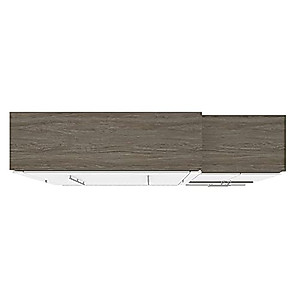 Atlin Designs 95" Queen Murphy Bed with Storage Cabinet in White