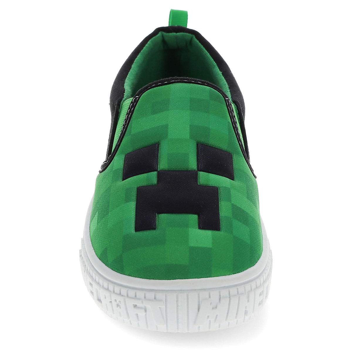 Minecraft Boys Shoes,Slip-on Low top Sneakers for Kids, Sport Skate Shoe Casual, Creeper Green, Size 13