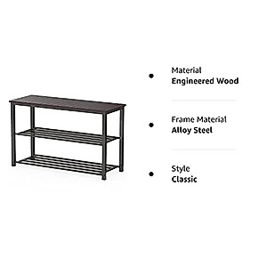 Simple Houseware Shoe Storage Bench for Entryway