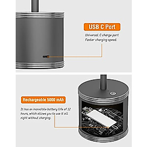 JALVDE Rechargeable Desk Lamps LED Light Battery Dining Lamp, Outdoor Decorative Task Lights for Restaurant, Dinner, Patio