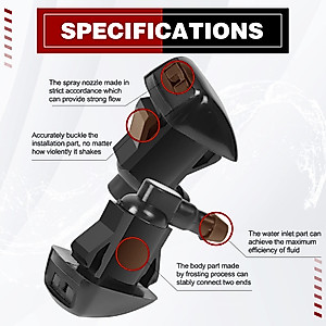 OTUAYAUTO Windshield Washer Nozzles - Replacement for 05-16 Jeep Grand Cherokee, 05-13 Chevy Malibu, 05-10 Pontiac G6, 07-10 Saturn Aura - Replaces OEM#: 55372143AB,68260443AA, Spray Jet Kit