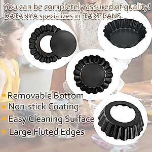 24Packs Egg Tart Molds Mini Tart Pans 3 Inch with Removable Botttom, Carbon Steel Fluted Muffin Cupcake Tin Mold Pan Round Nonstick 3'' Tart Pans for Pies, Quiches, Mousse Cakes, Dessert Baking