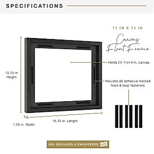 MCS 11x14 Inch Frame to Mount Finished Canvases, Black (40003)