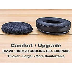 RS120 Cooling Gel Earpads - Compatible with RS120 RS 110 HDR120 Headphones, Hybrid Cooling Gel Replacement Cushion (Hybrid Fabric)