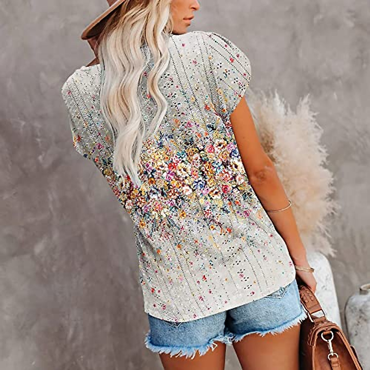 Spring and Summer New Printed V Neck Short,Warehouse Clearance pallets,Under 5 Dollar Womens,top Prime Deals,Return pallets for Sale Liquidation Bulk from,Warehouse Deals Clearance