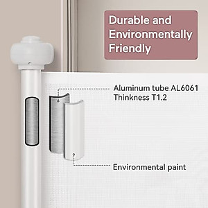 Retractable Baby Gate, Momcozy Mesh Baby Gate or Mesh Dog Gate, 33" Tall,Extends up to 55" Wide, Child Safety Gate for Doorways, Stairs, Hallways, Indoor/Outdoor