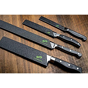 EVERPRIDE Chef Knife Sheath Set (4-Piece Set) Universal Blade Edge Cover Guards for Chef’s and Kitchen Knives – Durable, BPA-Free, Felt Lined, Sturdy ABS Plastic – Knives Not Included