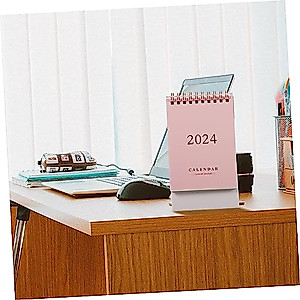 Didiseaon Easel Calendar 2024 Office Supplies Desk Calendar Daily Schedule Planner Mini Monthly Calendar Desk Pad Calendar To- Do Decor 2024 Desktop Calendar Scroll Simple Clamshell Paper