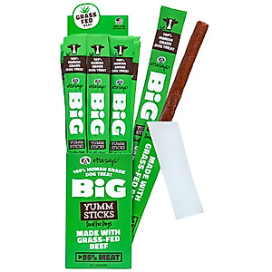 etta says! Big Yumm Sticks - Real Meat Beef Dog Treats - Human Grade - Made in The USA (24 Count Pack of 1)