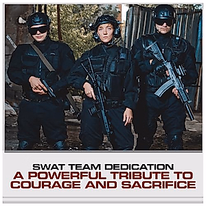 Armor Coin & Emblem SWAT Team Challenge Coin - Solid Bronze, Hand-Polished Silver Tone Finish - Tribute to Law Enforcement, Valor, Sacrifice - Collectible Keepsake for Enthusiasts