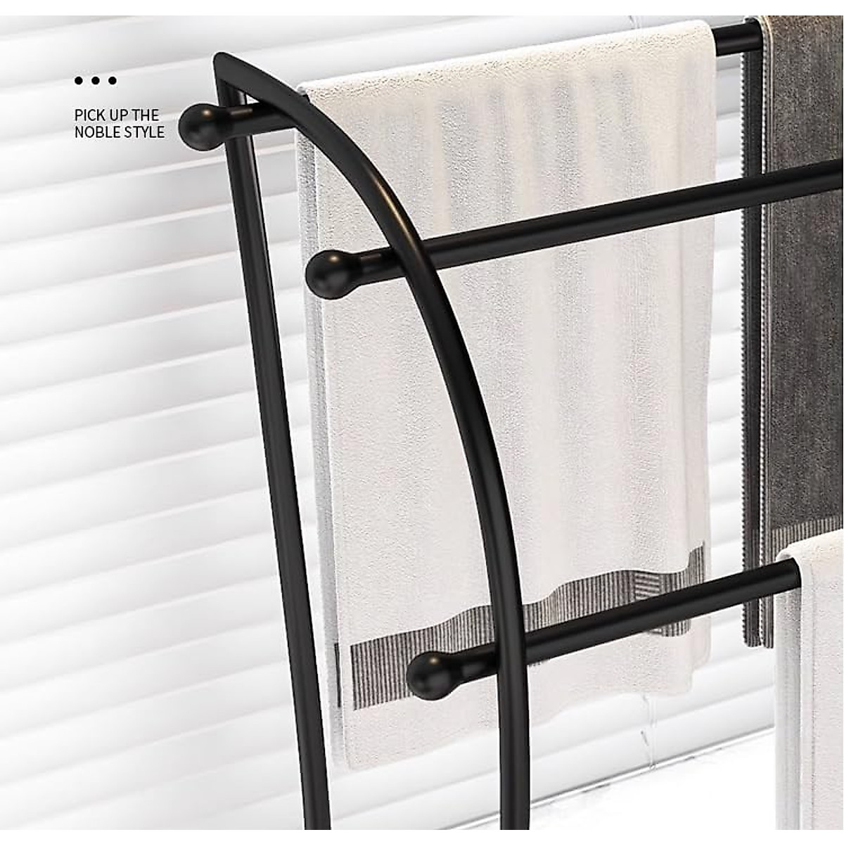 Freestanding Towel Rack Towel Shelf Towel Stand 3-Tier Towel Shelf with Storage Rack Metal Towel Rack Freestanding Blanket Rack for Bathroom Standing Towel Rack Towel Holder Stand (Color : Gold)