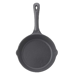 Winco Cast Iron Skillet, 6-1/2-Inch,Black
